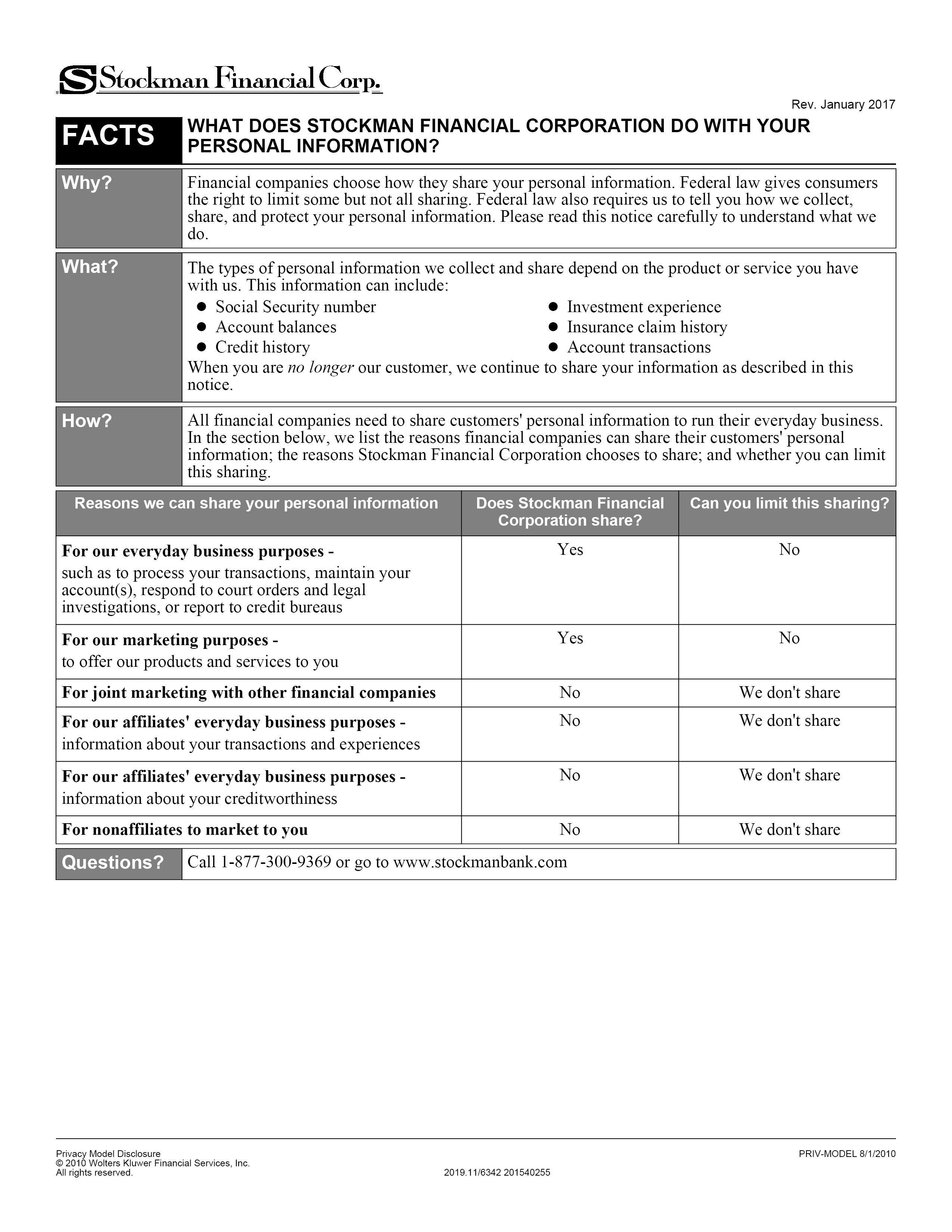 Online Account Opening Terms and Conditions | Stockman Bank